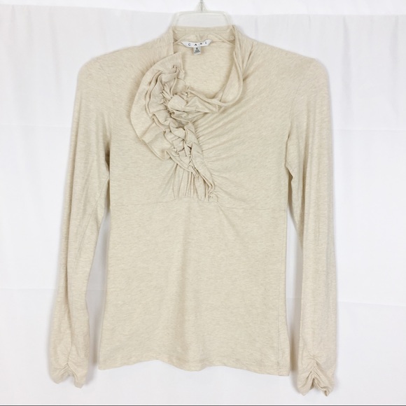 CAbi | Tops | Cabi Style 238 Nonchalant Ruffled Shirtivory | Poshmark